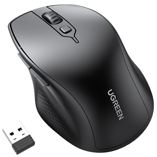 UGREEN Ergonomic Wireless & Bluetooth Mouse (Without Battery) - MU101 ...