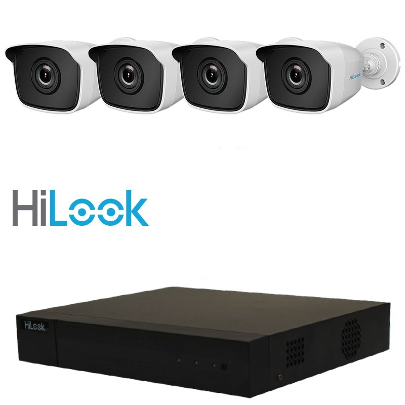 Hikvision- HiLook 4-ch H.265 2 MP Bullet&Turret Kit - DS-J142I(STD)/TK ...